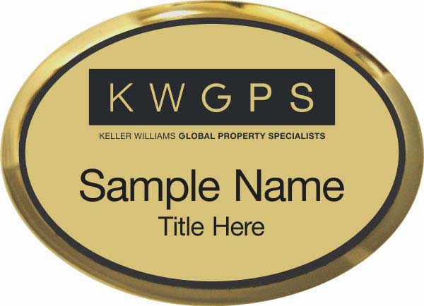 Keller Williams GPS Gold Oval Executive Badge - $9.98 | NiceBadge™