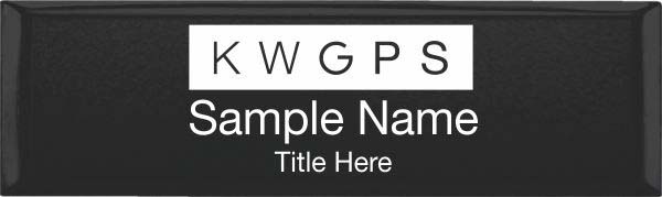 Keller Williams GPS Small Black Executive Badge - $9.98 | NiceBadge™