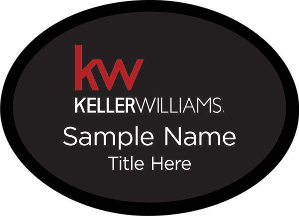 Keller Williams KW Black Oval Executive Badge - $9.98 | NiceBadge™
