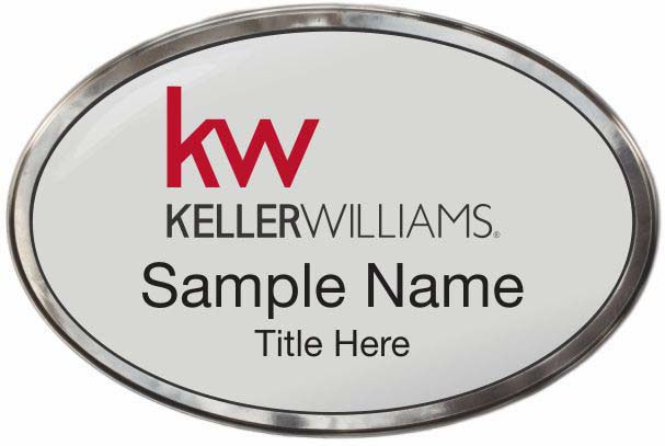 Keller Williams KW Silver Oval Polished Prestige Badge - $32.00 ...