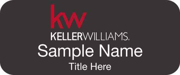 Keller Williams KW Standard Black Badge - $6.66 | NiceBadge™