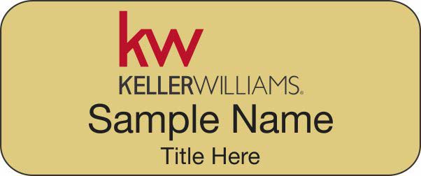 Keller Williams KW Standard Gold Badge - $6.66 | NiceBadge™