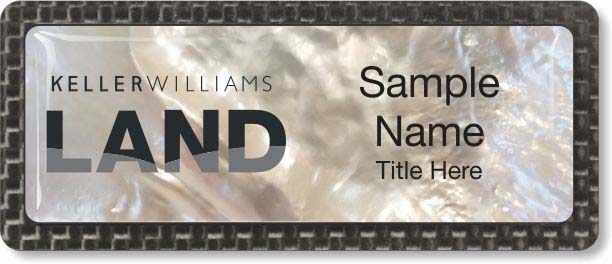 Keller Williams Land White Mother of Pearl Carbon Badge - $118.00 ...