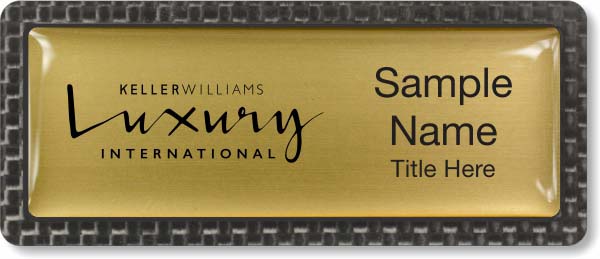 Keller Williams Luxury International Carbon Frame Gold Badge - $50.00 ...