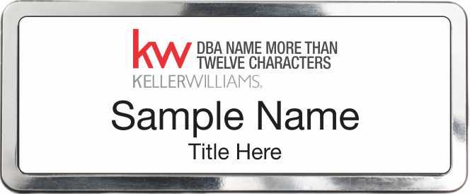 Keller Williams Realty Logo 5 Polished Prestige White Badge - $32.00 ...