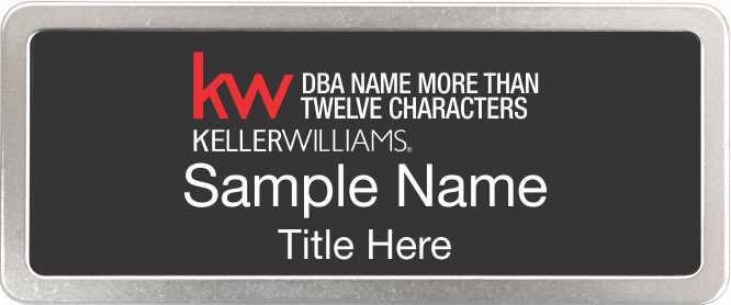 Keller Williams Realty Logo 5 Prestige Satin Anodized Black Badge - $37 ...