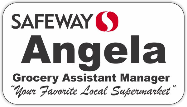 Safeway White Name Badge - $1.71 | NiceBadge™