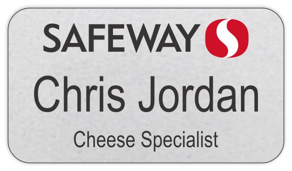 Safeway Management Silver Name Badge - $1.71 | NiceBadge™