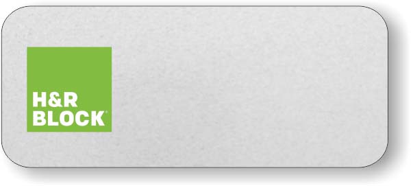 H&R Block Silver Regular Logo Only Badge - $3.33 | NiceBadge™