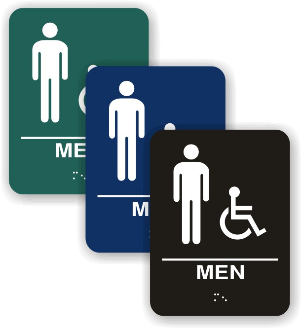 Men's Restroom Sign - $18.95 | NiceBadge™