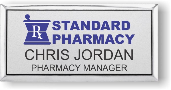 Standard Pharmacy Executive Silver Badge - $14.57 | NiceBadge™